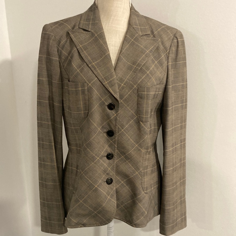 Garfield & Marks Plaid Blazer Jacket 8 - Gem